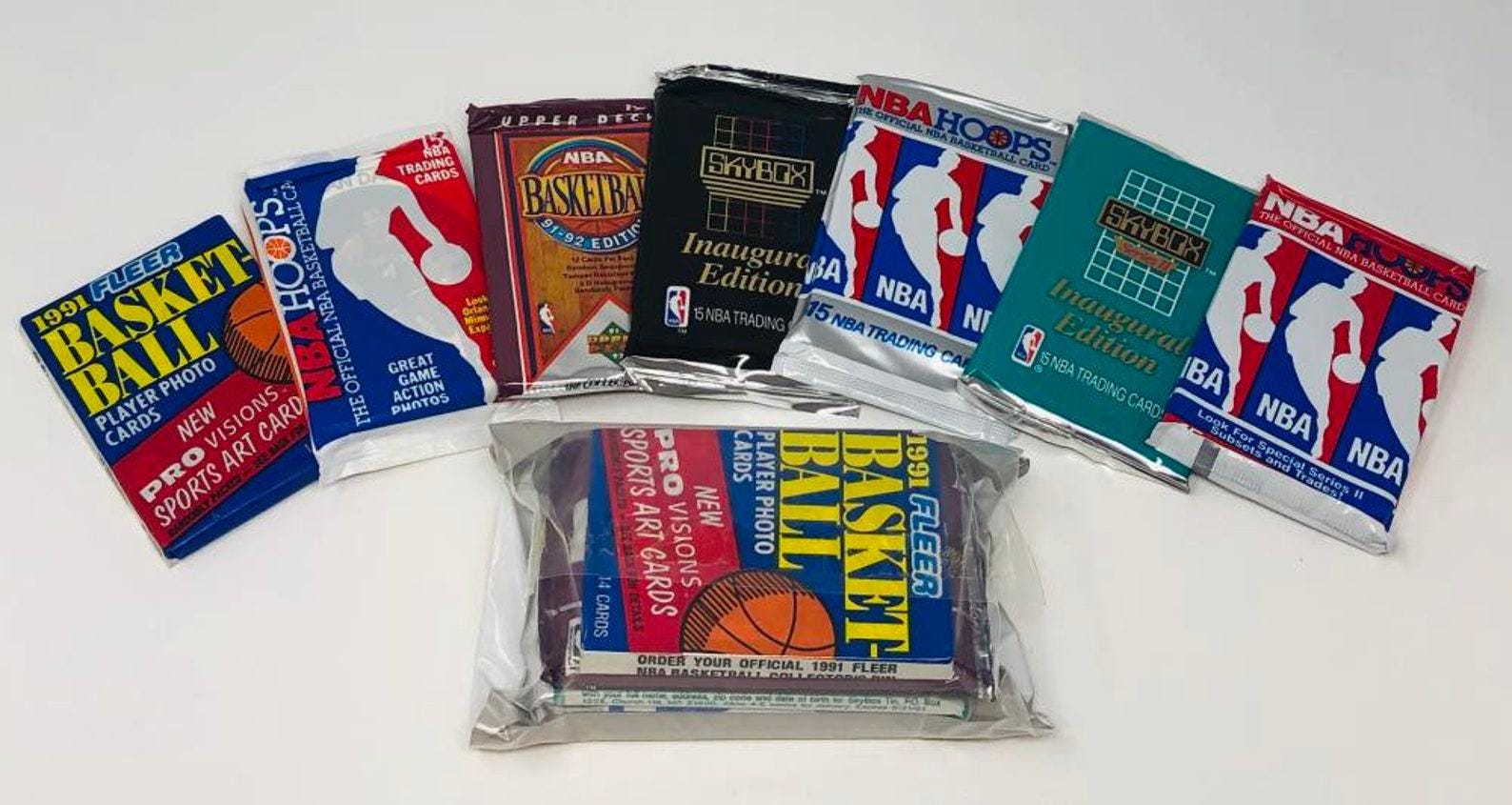 Huge Bulk Lot of 55 Unopened Old Vintage NBA Basketball Sports Trading ...