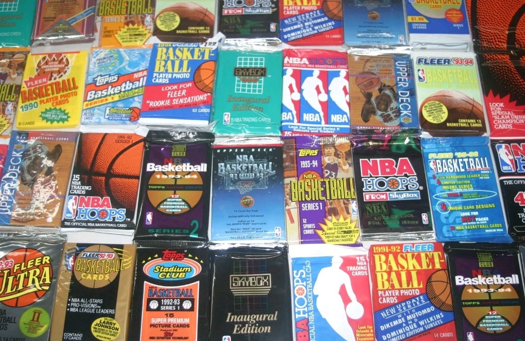 Estate Liquidation Lot of New Old Vintage Unopened NBA Basketball Cards ...