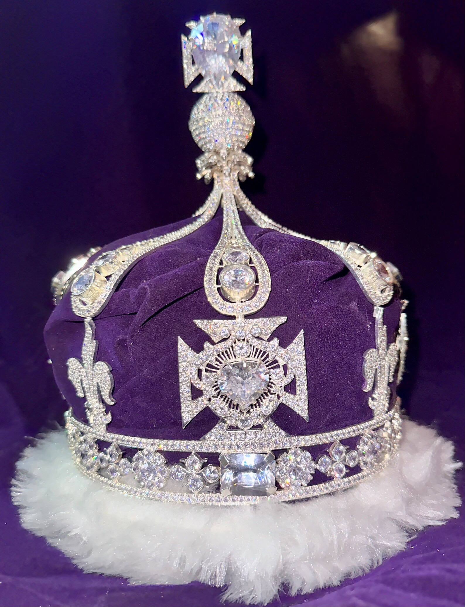 Imperial Crown Reproduction/zircon Vintage Crown/handmade Sterling ...