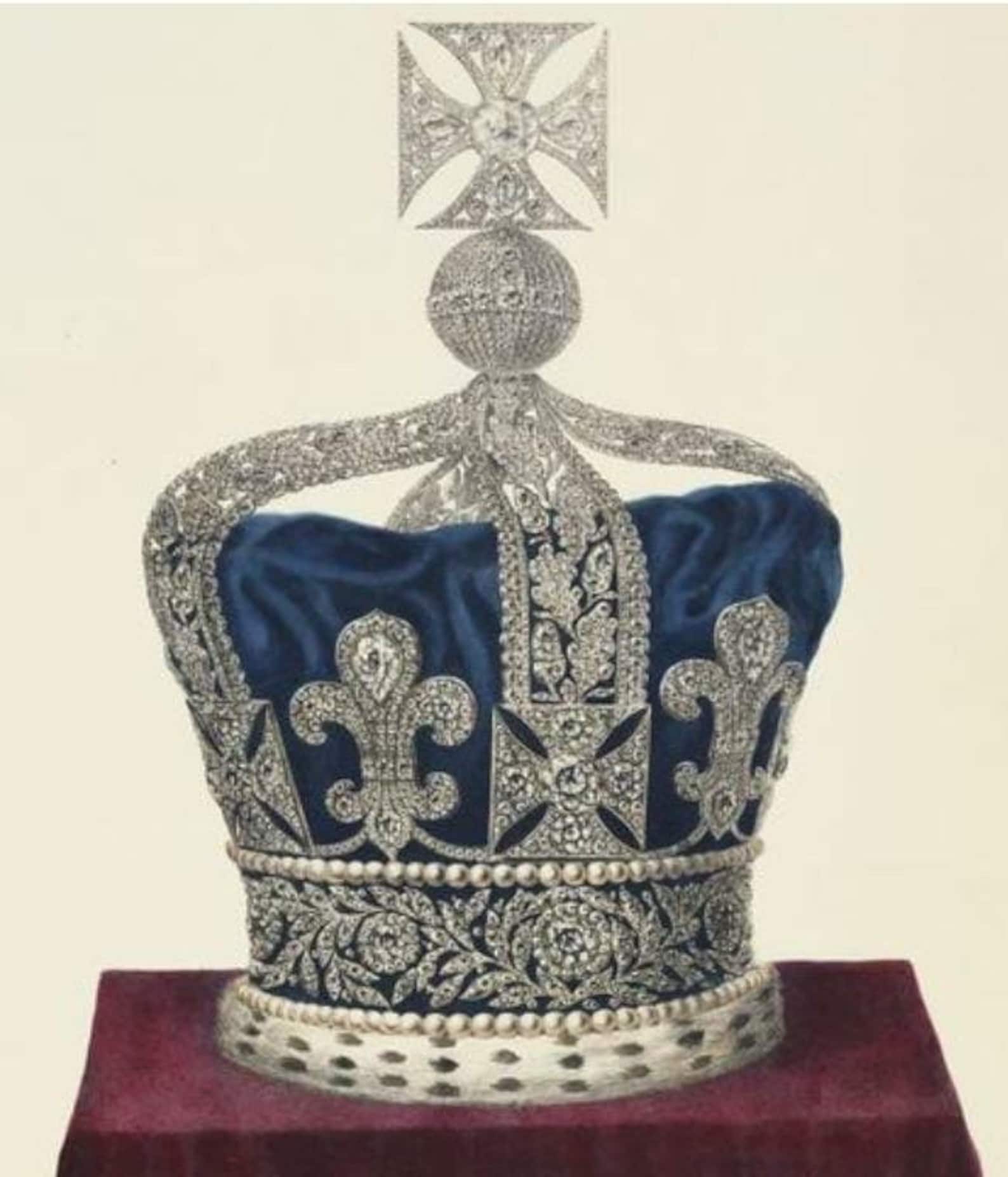 Imperial Crown Reproduction/zircon Vintage Crown/handmade Sterling ...
