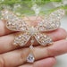 Handmade Sterling Silver Butterfly Brooch, Zircon Diamond, Antique ...