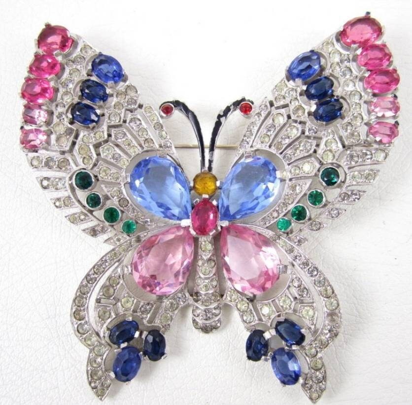 Rose Cut Diamond Butterfly 3.25ct Diamond,multi Color Gemstones ...