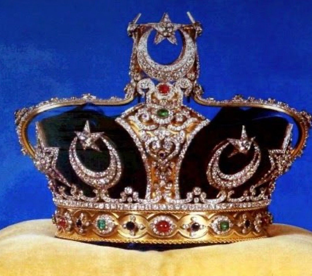Imperial Crown Reproduction/zircon Vintage Crown/handmade Sterling ...