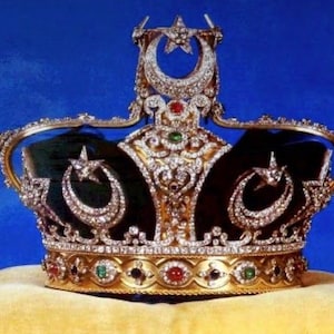 Handmade Zircon Imperial Crown Replica: Vintage Brass Bridal Tiara - Etsy