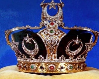 Imperial Crown Reproduction/zircon Vintage Crown/handmade Sterling ...