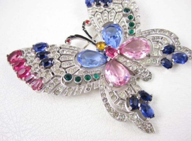 Rose Cut Diamond Butterfly 3.25ct Diamond,multi Color Gemstones ...