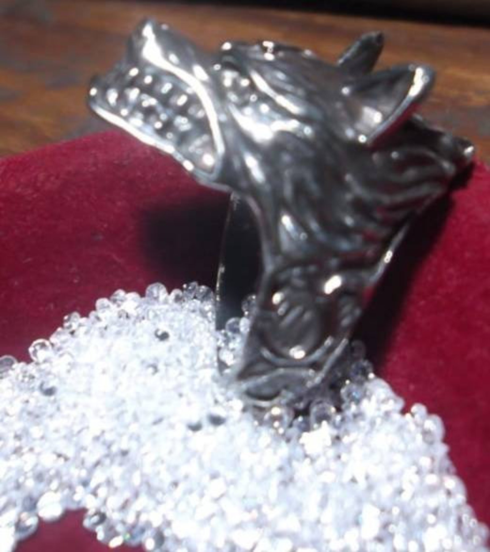 Werewolf Ring Wolf Ring Men's Silver Ring Wolf Head - Etsy