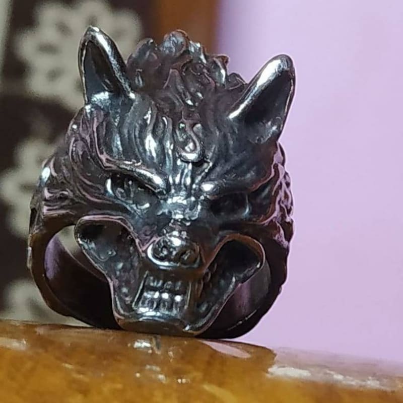 Wolf Diamond Ring - Etsy