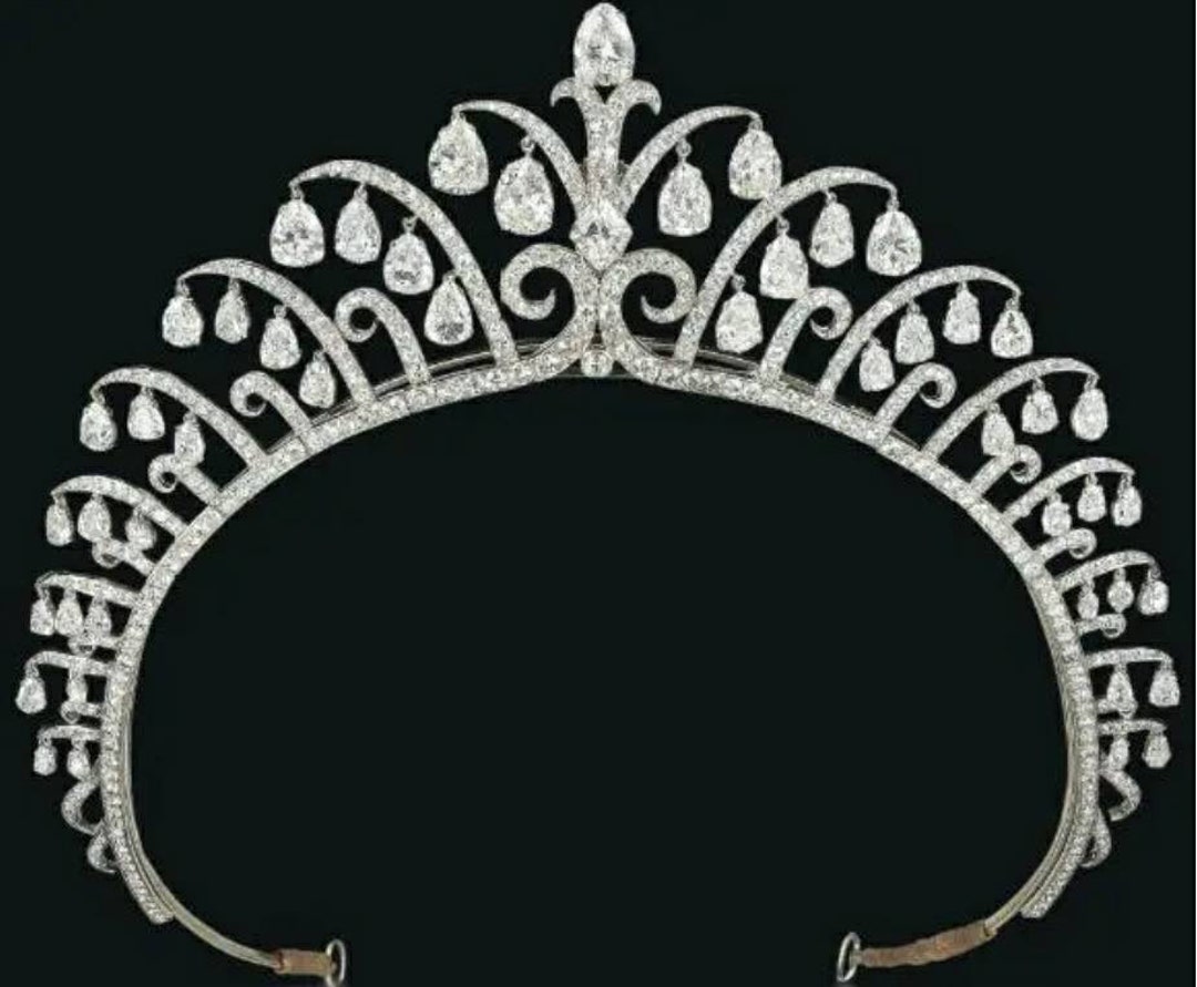 Victorian American Diamond Tiaras, 11.78ct Diamond Silver Purity 92.5 ...