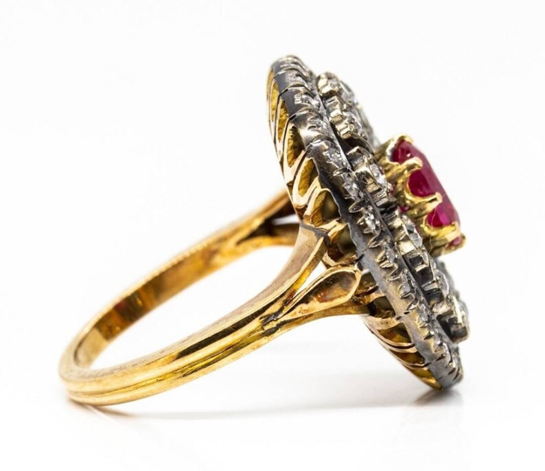 Victorian Style Designer Ring With Gold Plated Rose Cut Diamond Ring ...