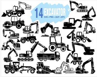 Excavator stencil | Etsy