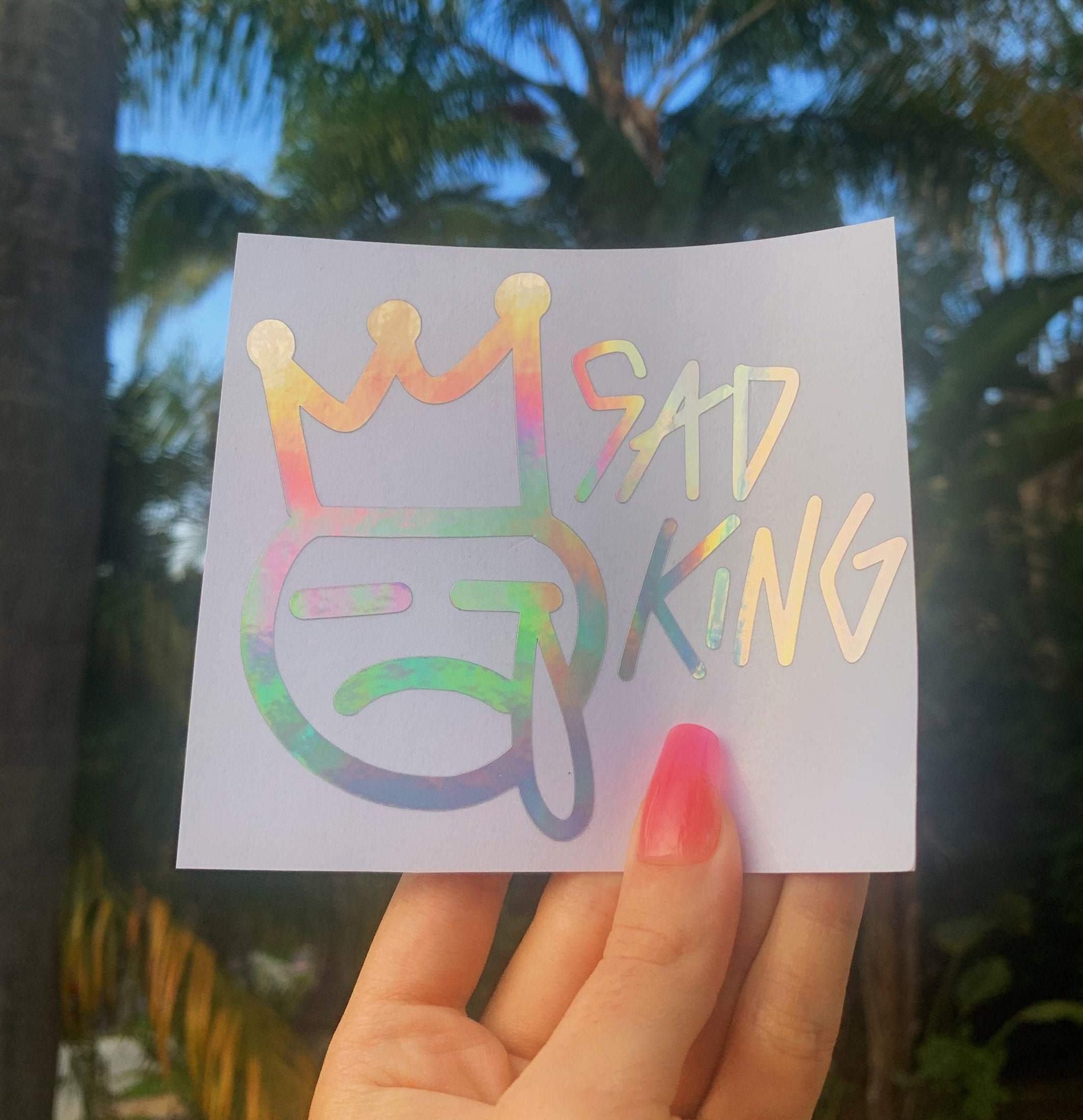 SAD KING Holo Decal Cars Laptops Weatherproof Waterproof | Etsy