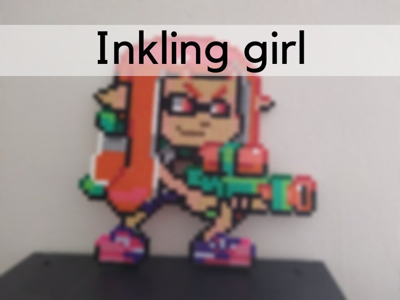 Decoración de pared Inkling girl orange Sprite del videojuegoSplatoon ...