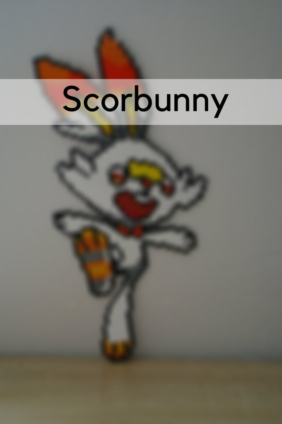 Wall Decoration Scorbunny Flambino Sprite From the Pokemon Video Game ...