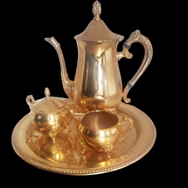 Gold Plated Tea Set - Etsy