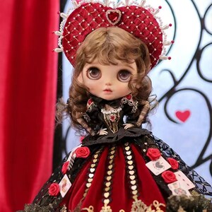 1/6 1/5 1/4 Bjd Doll Clothes,christmas Doll Clothing red Queen Cosplay ...