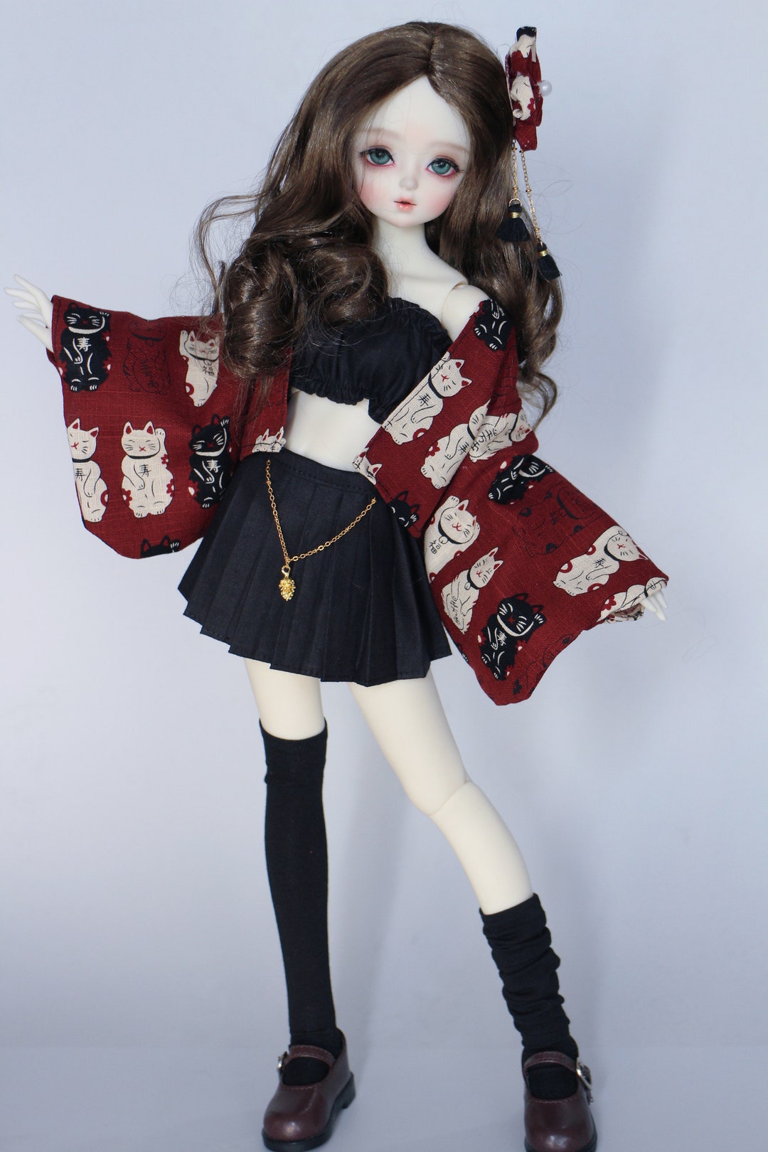 Kawaii Japanese Kimono 1/6 1/4 1/3 BJD Clothes for Smart Doll/dd/sd/msd ...