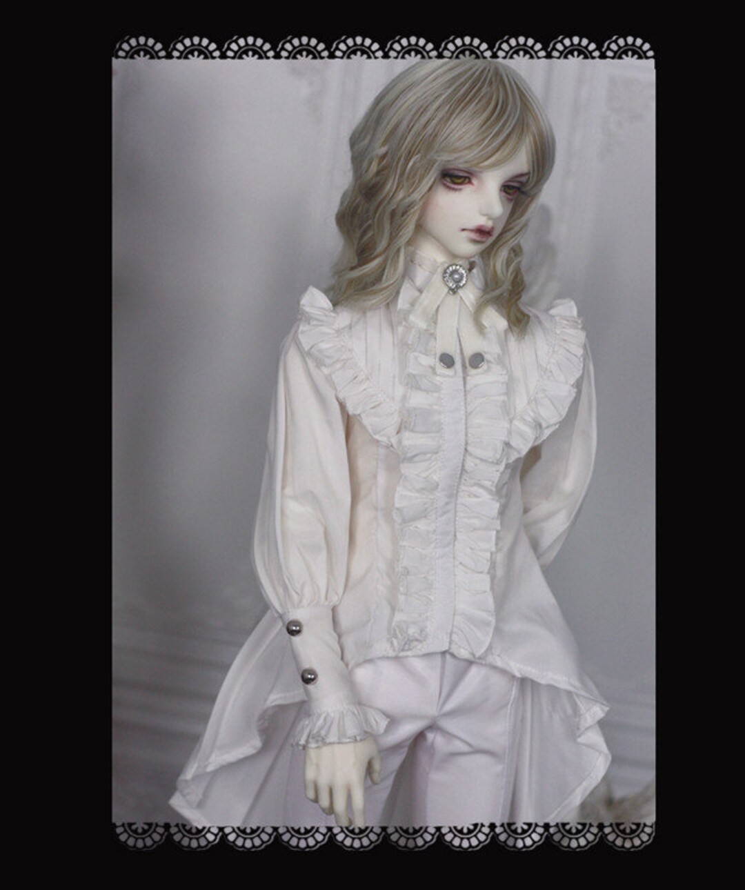 Custom Bjd Clothes,bjd Formal Dress,white Long Sleeve Shirt Pants for 1 ...