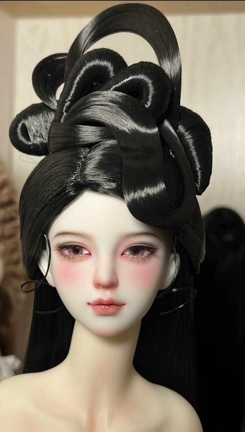 White/black Doll Wig 1/3 1/4 1/6 Bjd Wig 6-7'' 7-8'' 8-9'',long Hair ...