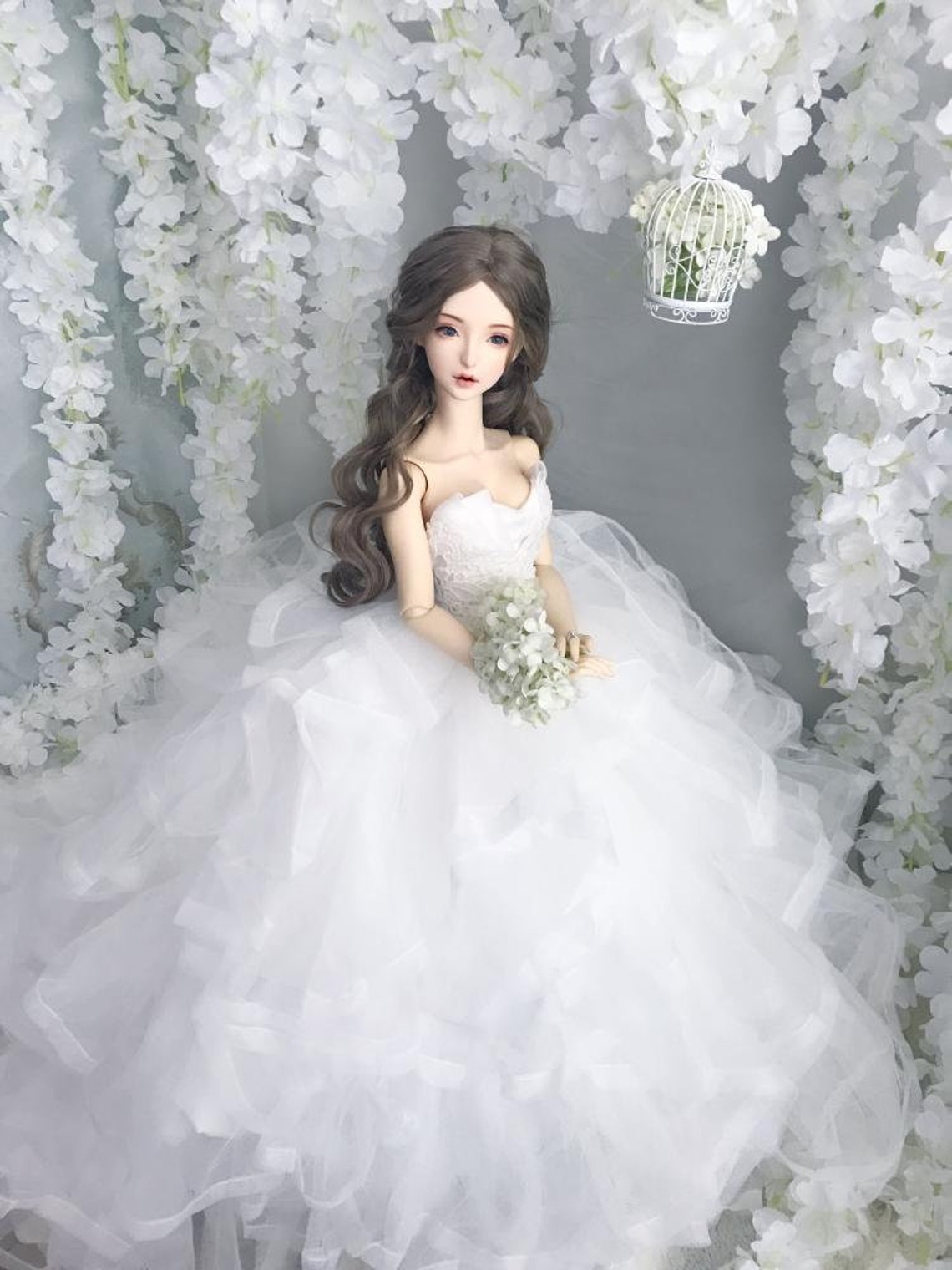 Wedding Dress Doll Clothesbjd Clothes for 1/6 1/4 1/3 Bjd - Etsy