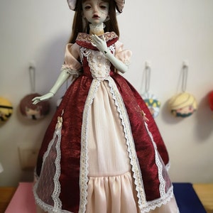 Medieval Victorian Bjd Dress,ball Jointed Doll Clothes for 1/3 1/4 Bjd ...