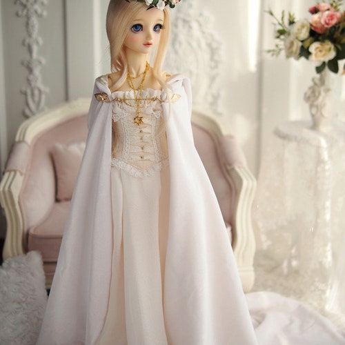 Bjd Silk Embroidered Wedding Dress Doll Dress 1/3 Bjd Girl - Etsy