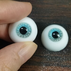 Realistic Resin Doll Eyes,blue Eyes,16mm 14mm 12mm Bjd Eyes,one Pair ...