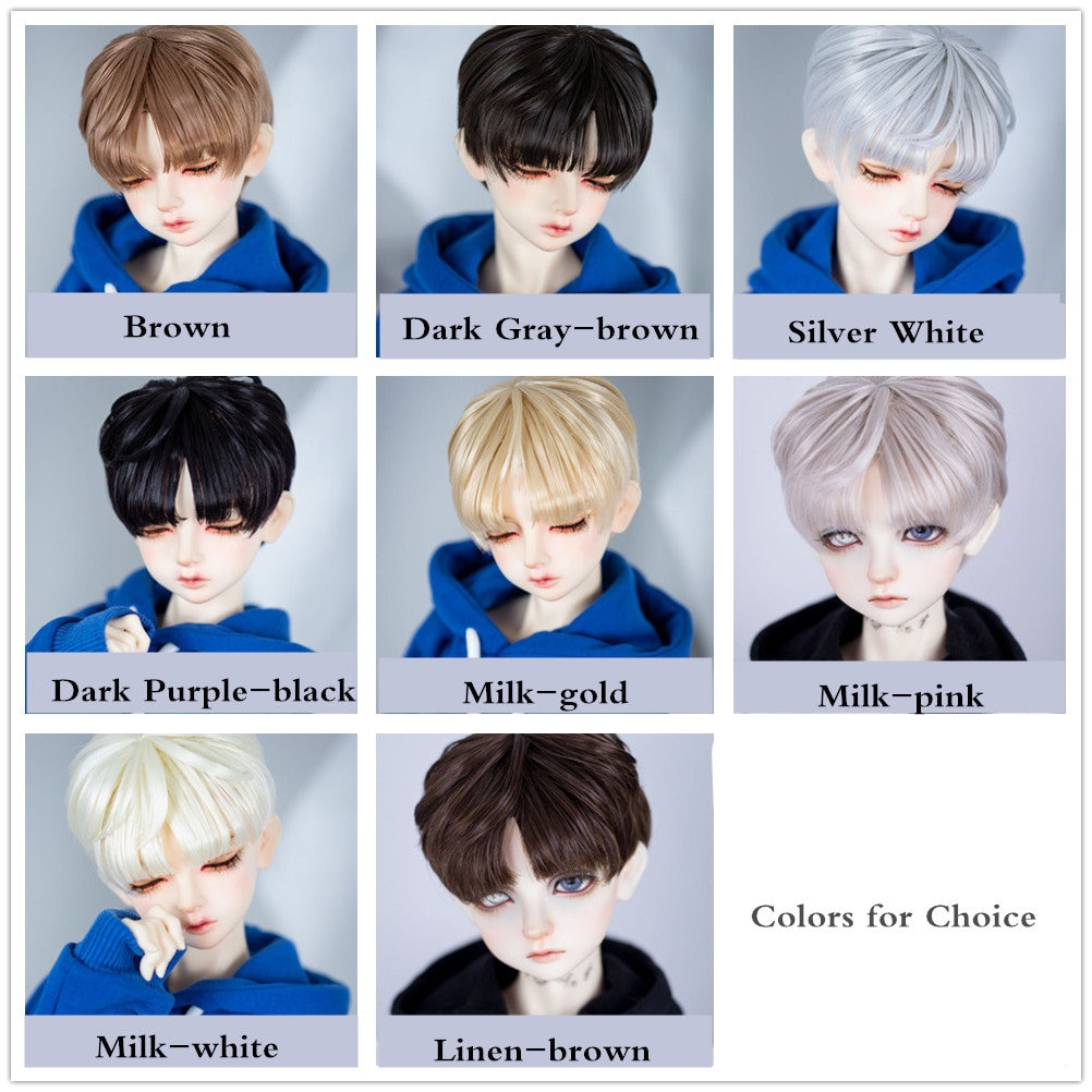 BJD Wig 1/3 1/4 Bjd Wig for Dolls Accessories,fashion Short Wig Doll ...