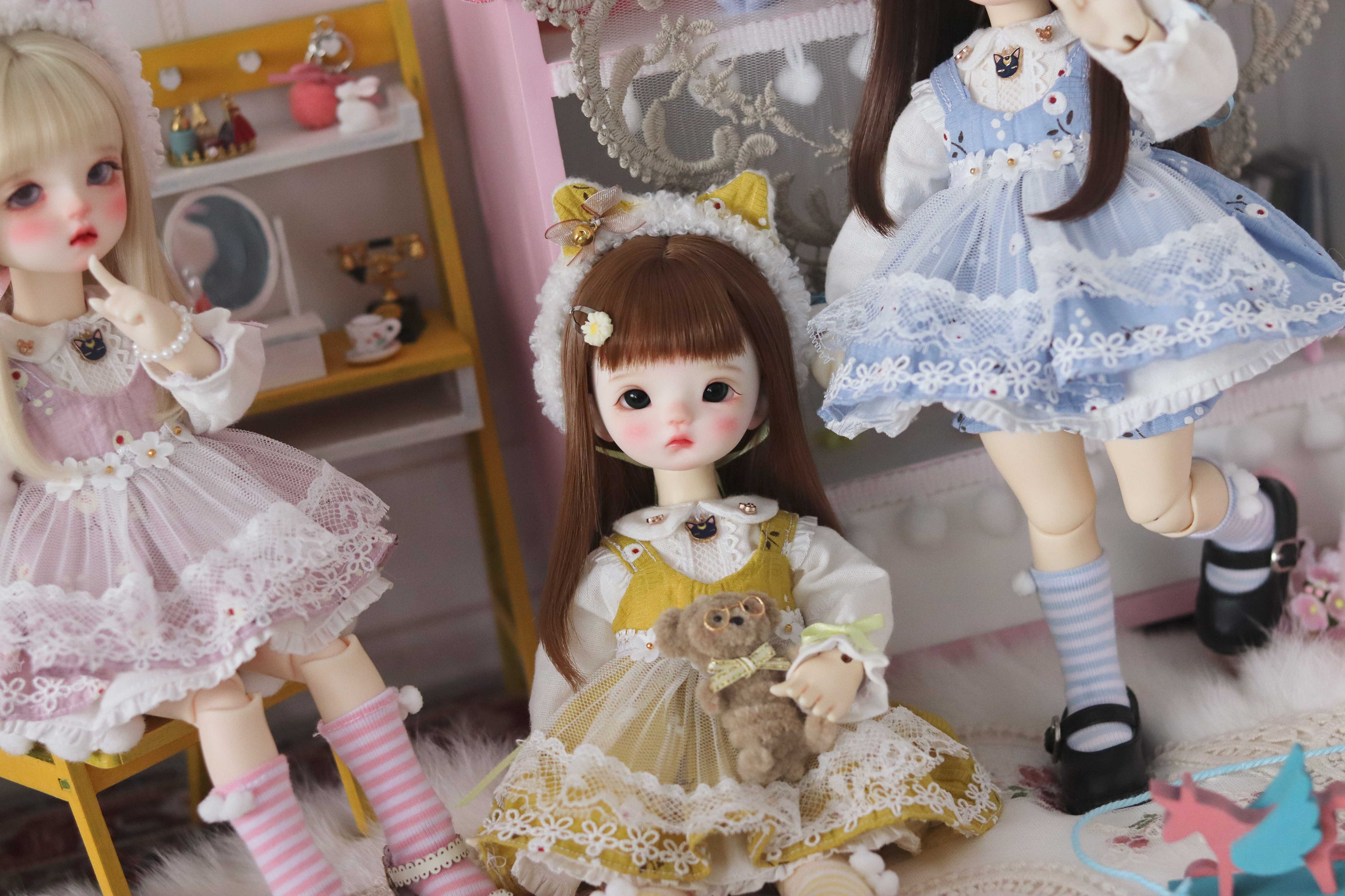3 Colors Doll Dress 16 Bjd Clothes For Etsy