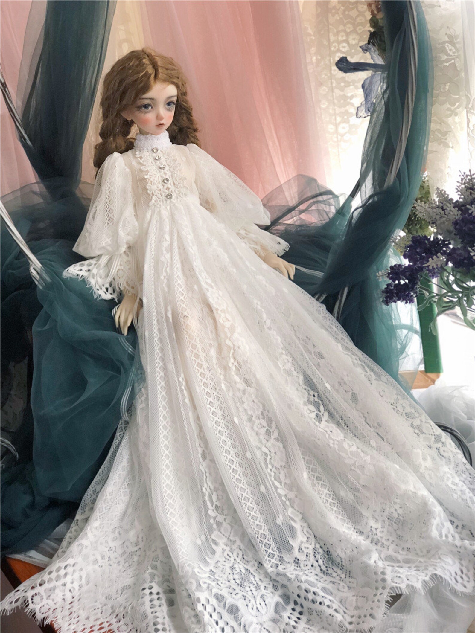 Beautiful White Doll Dress 1/3 BJD Doll Clothes for Smart | Etsy