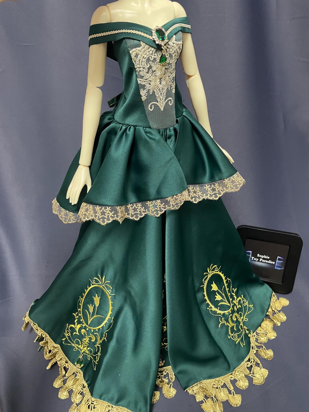 Doll Clothes 1/3 1/4 Bjd Clothes Green Dress for BJD Doll or Big Girl ...