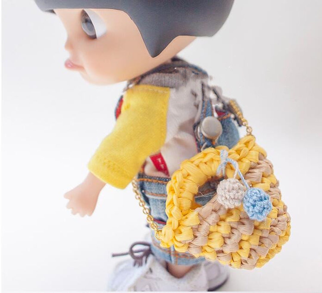 Mini Doll Bag Straw Handbag for Blyth Holala Dolls Accessories ...