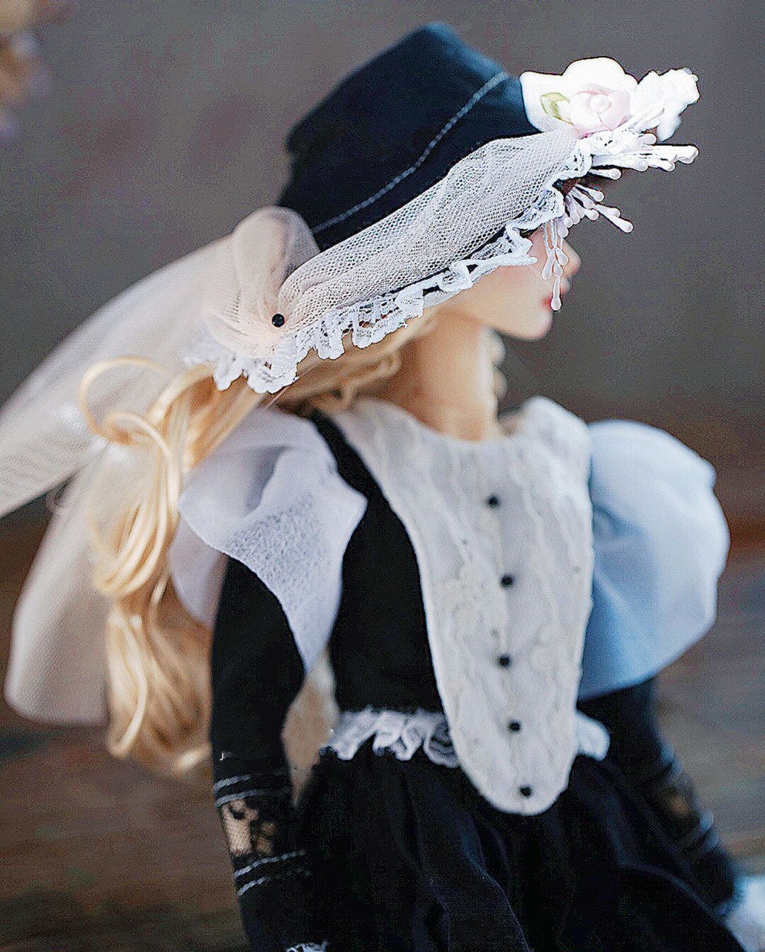 Black Doll Dress Bjd Outfits,1/3 1/4 1/6 Bjd Clothes for Ob27/blyth ...