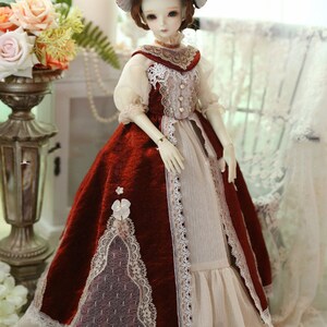 Medieval Victorian Bjd Dress,ball Jointed Doll Clothes for 1/3 1/4 Bjd ...
