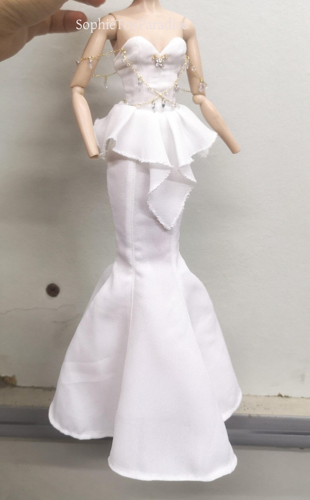 Custom Doll Clothes White Doll Dress for 1/3 1/4 1/6 Bjd Doll,fashion ...