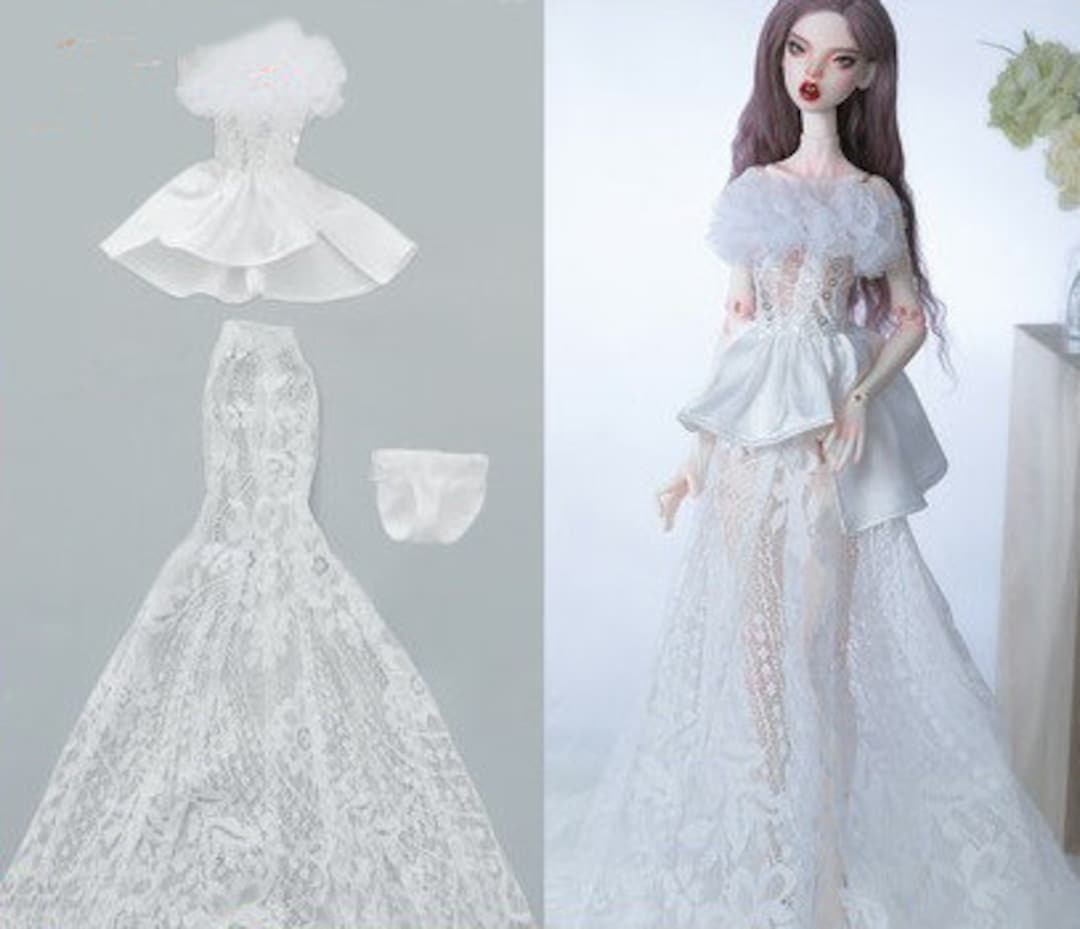 White Black Doll Dress,1/4 Bjd Clothes Oufits for Popovy Sisters Dolls ...