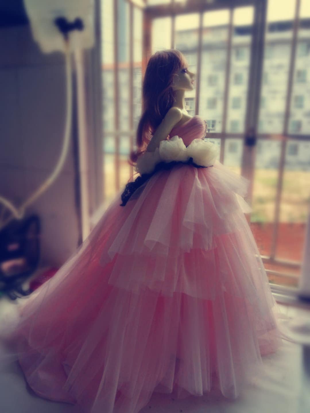 Pink Doll Dress Custom Doll Clothes 1/3 1/4 Bjd Clothes for Bjd Doll ...