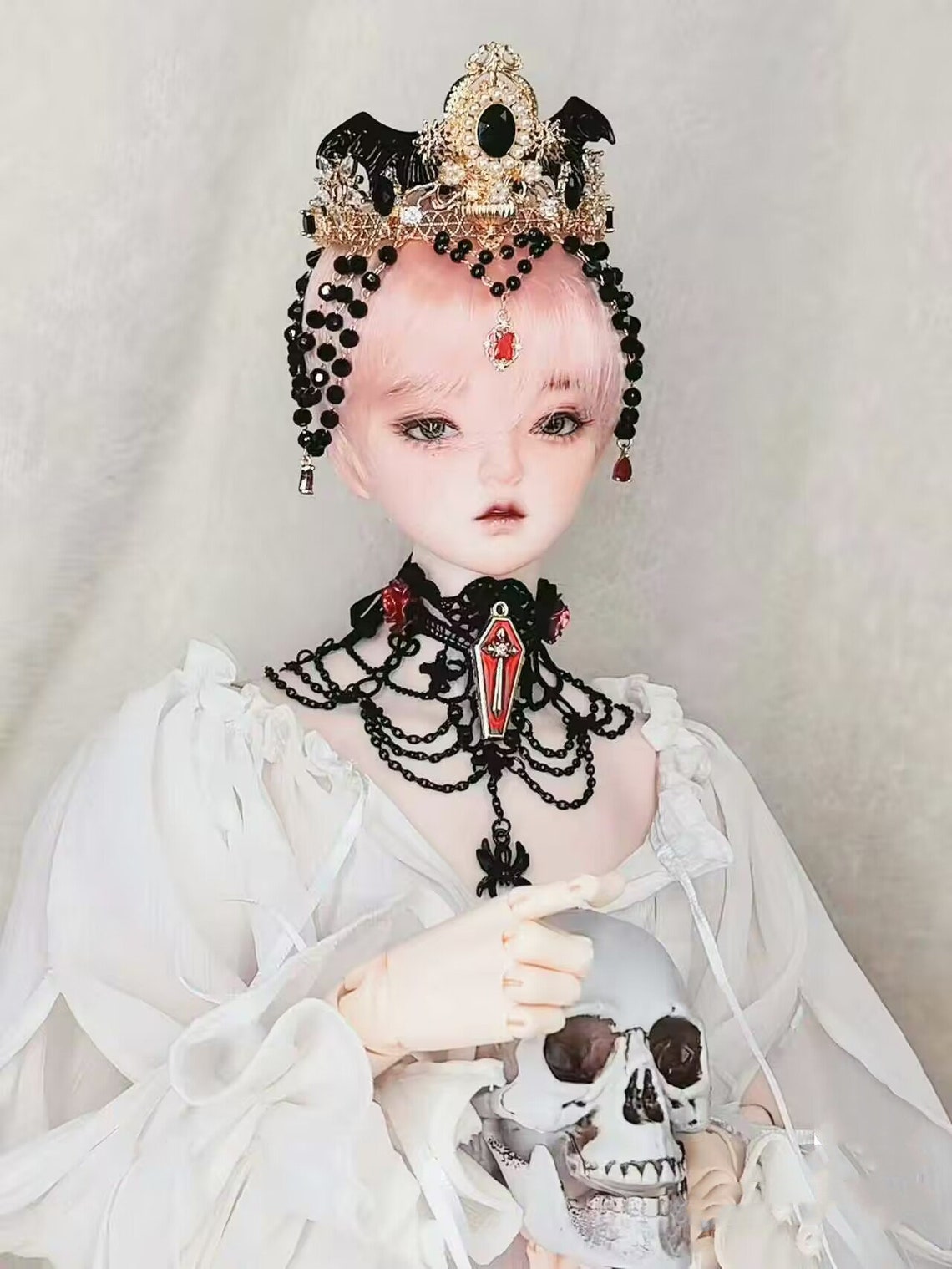Ball Jointed Doll Crown,fantasy Crown Necklace Set for 1/3 BJD Doll ...
