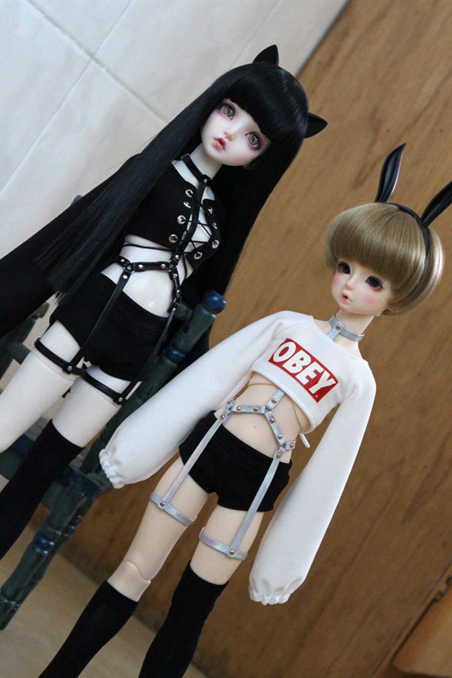 Fahsion Doll Clothes Punk BJD Clothes for 1/3 1/4 BJD Doll Like Bjd ...