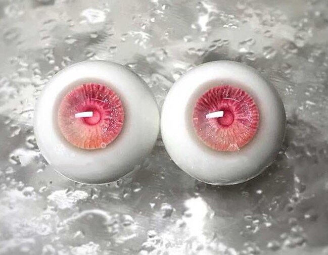 Realistic Pink Doll Eyes Safety Eyes Resin Eyes With Color Circle,1/3 1 ...
