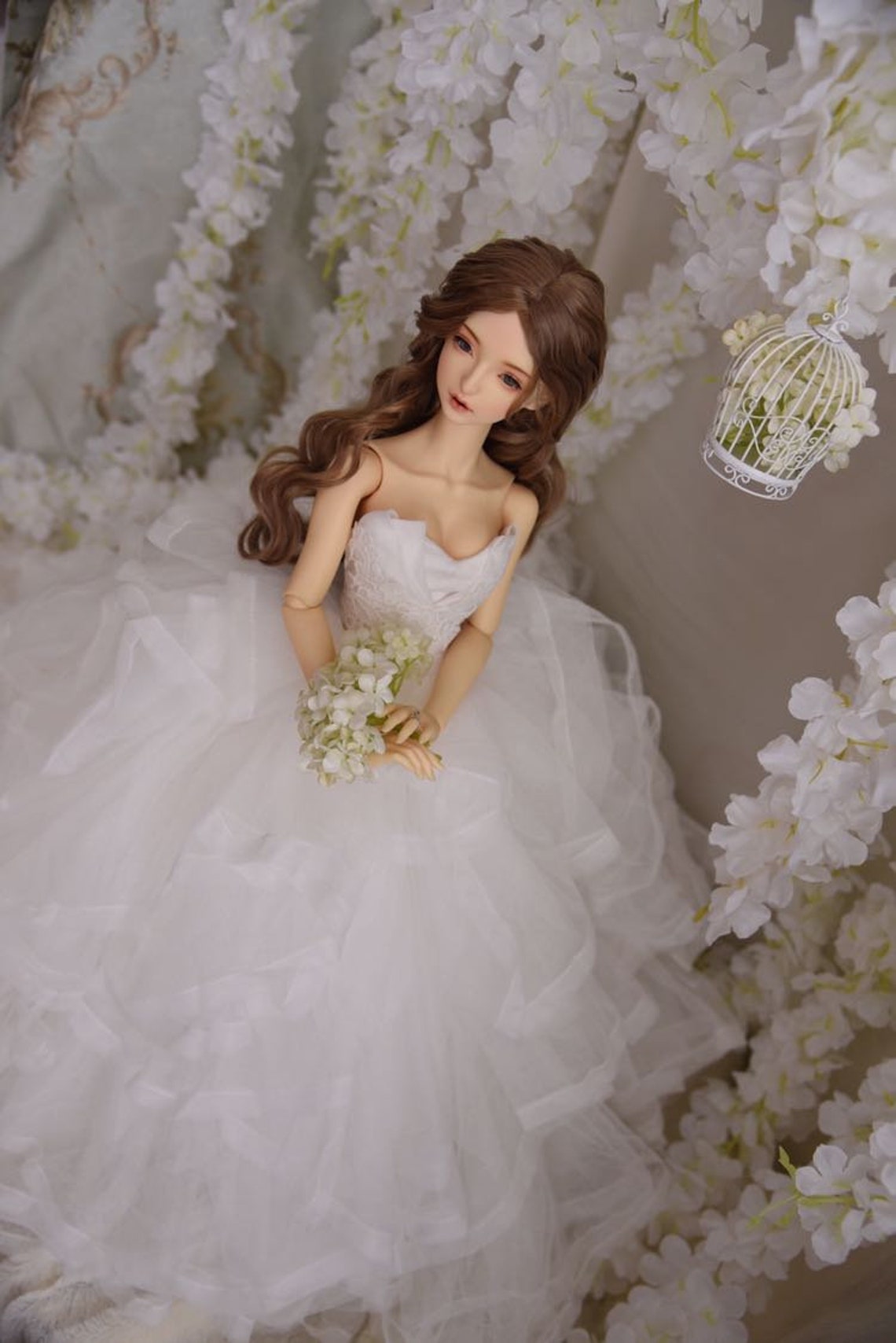 Wedding Dress Doll Clothesbjd Clothes for 1/6 1/4 1/3 Bjd - Etsy