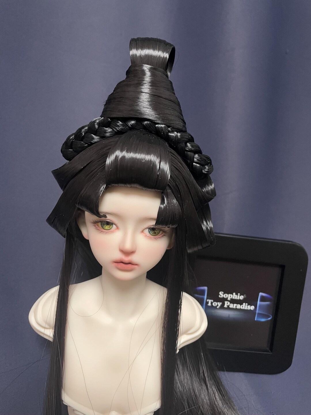 Custom Doll Wigs,black Wigs,long Doll Hair,1/3 1/4 Bjd Wig for Doll ...
