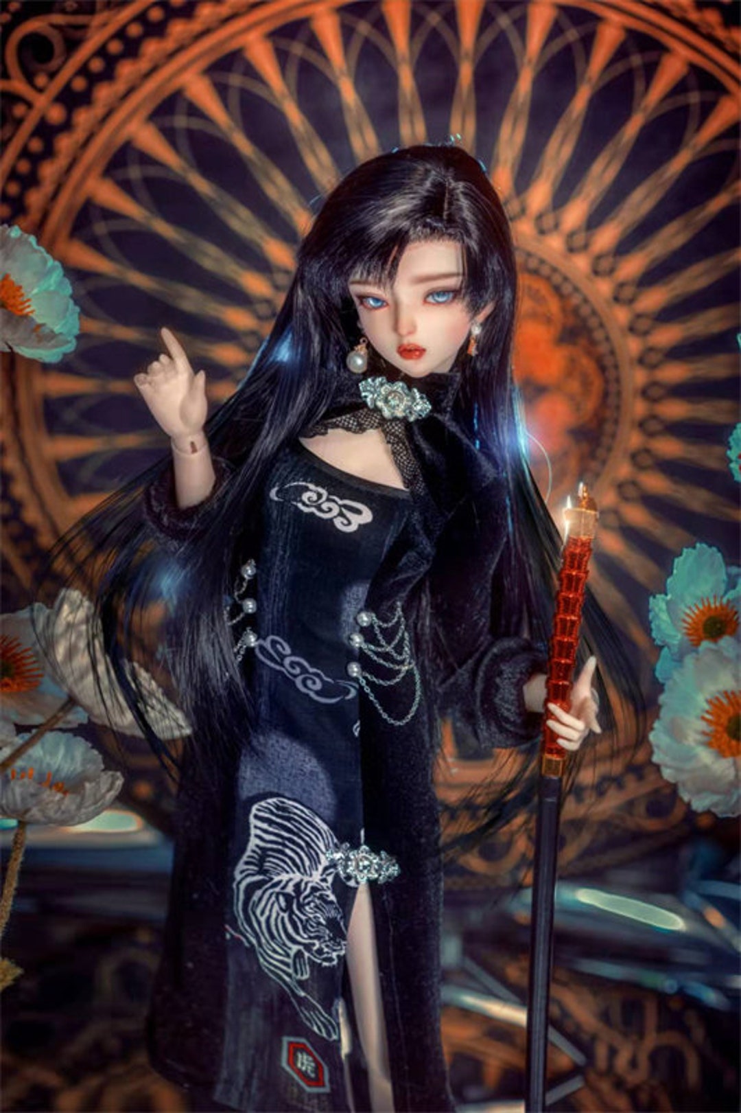 Custom Doll Clothes,cheongsam Dress,1/3 1/4 Bjd Clothes for Popovy Sisters,msd/mdd/dd/sdgr Girl ...