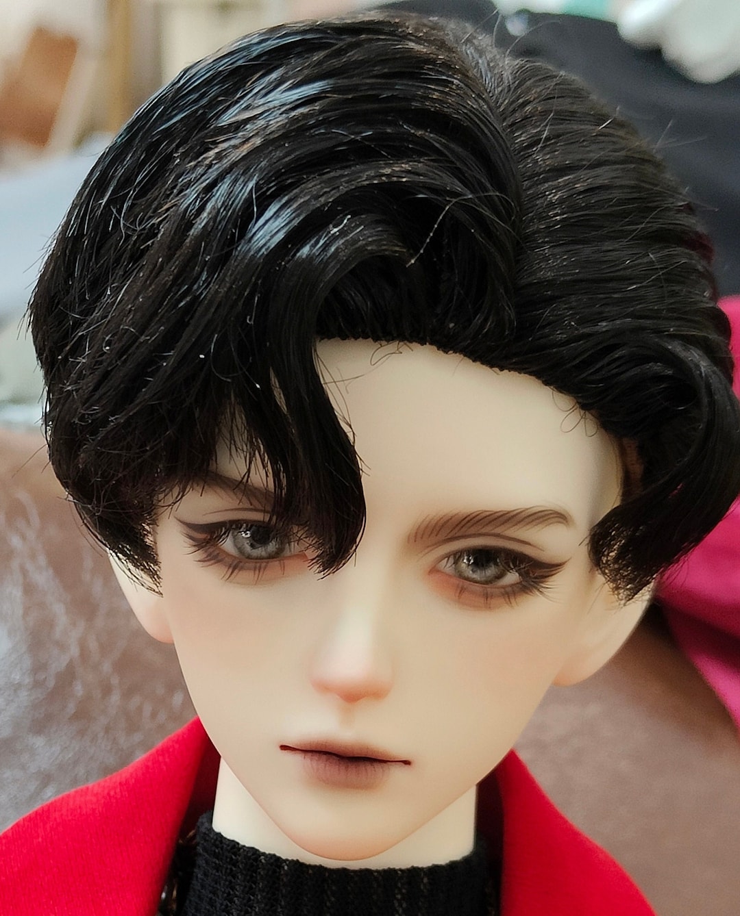 Boy Doll Wig,short Hair Wig,1/3 Bjd Wig 8-9'' Curly Wig,white Black ...