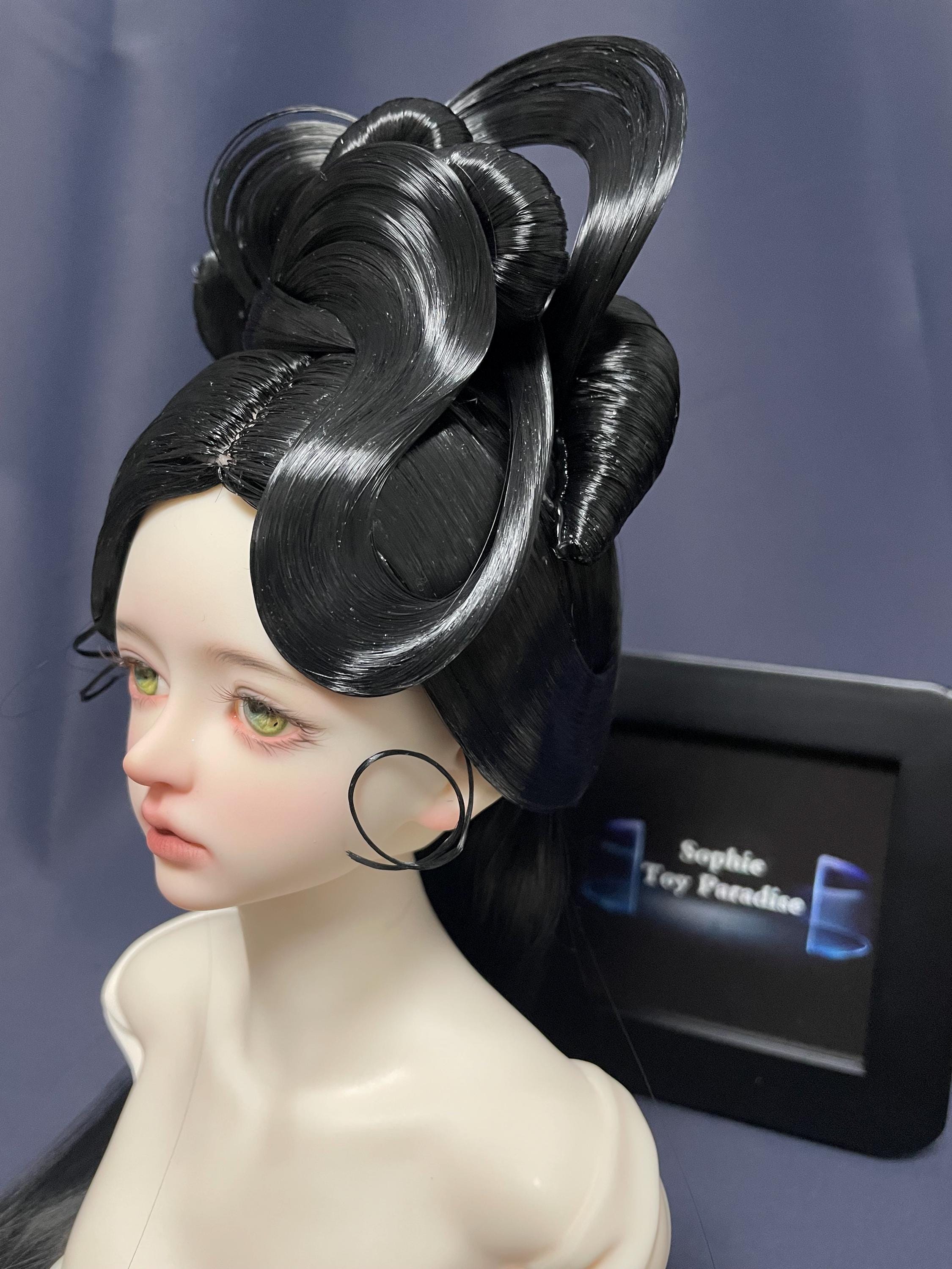 White/black Doll Wig 1/3 1/4 1/6 Bjd Wig 6-7'' 7-8'' 8-9'',long Hair ...
