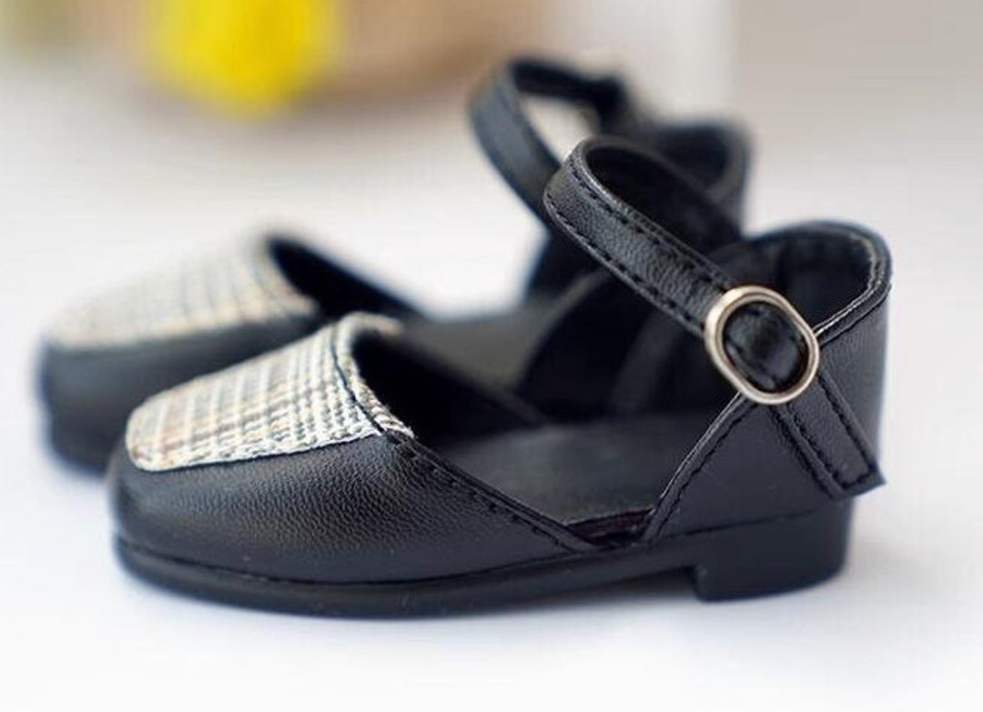 Mini Doll Shoes White Black Shoes 1/4 BJD MSD Shoes for Ball Jointed ...
