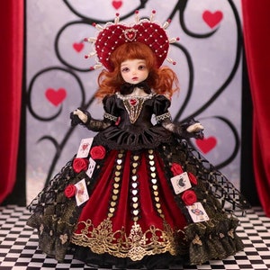 1/6 1/5 1/4 Bjd Doll Clothes,christmas Doll Clothing red Queen Cosplay ...