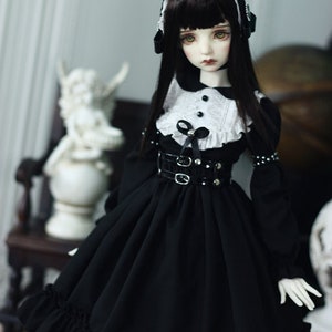 Custom Bjd Clothes,black Maid Dress for 1/4 1/3 Bjd Doll/big Girl Doll ...