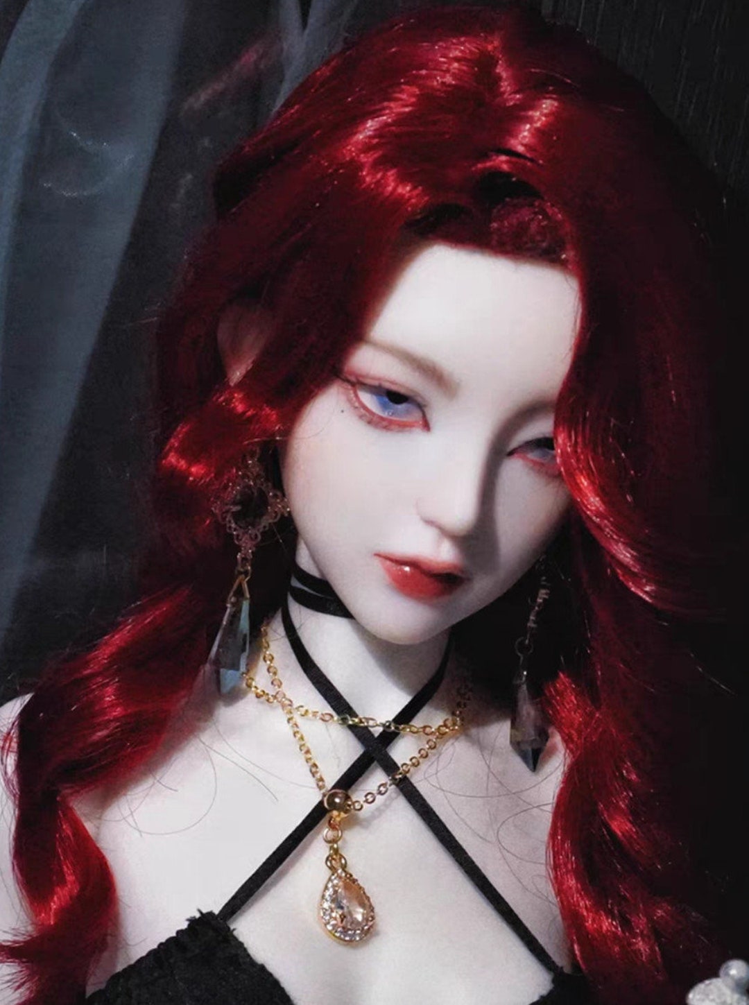 1/3 BJD Doll Wig 8-9'' Synthetic Wig Long Curly Wig for BJD Doll ...