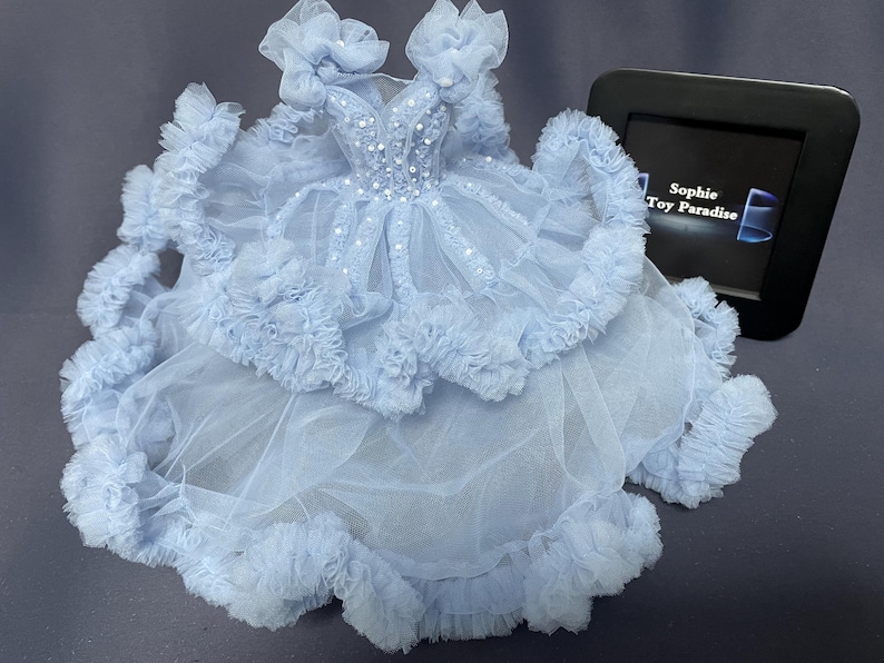 Beautiful Blue Doll Dress 1/6 Scale Doll Clothes for Blyth/ob24 Doll ...